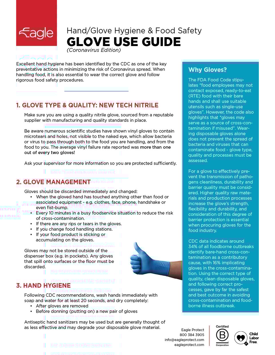 Glove Use Guide - Hand/Glove Hygiene & Food Safety